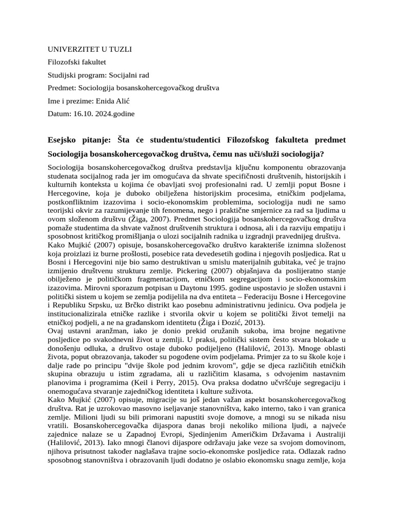 esej 1-sociologija | PDF