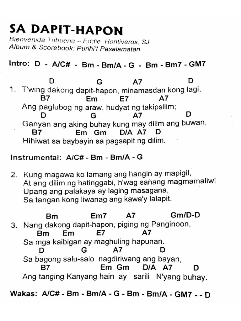 Sa Dapit Hapon | PDF