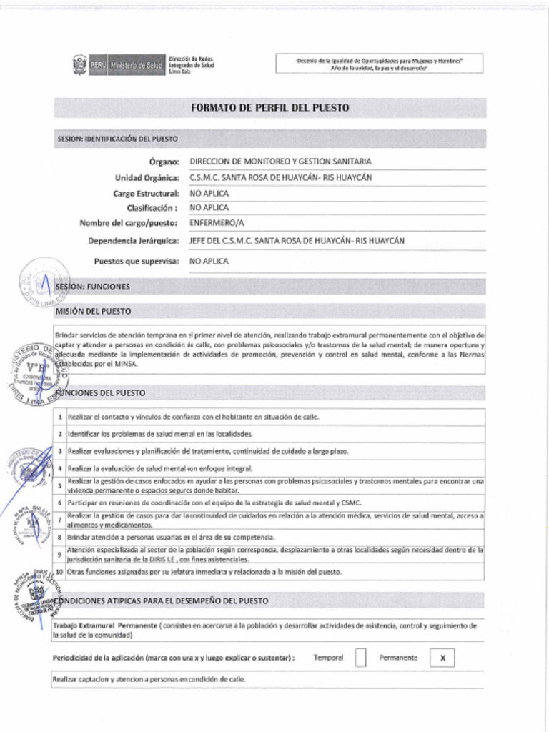 Enfermera Campo DS 108 | PDF