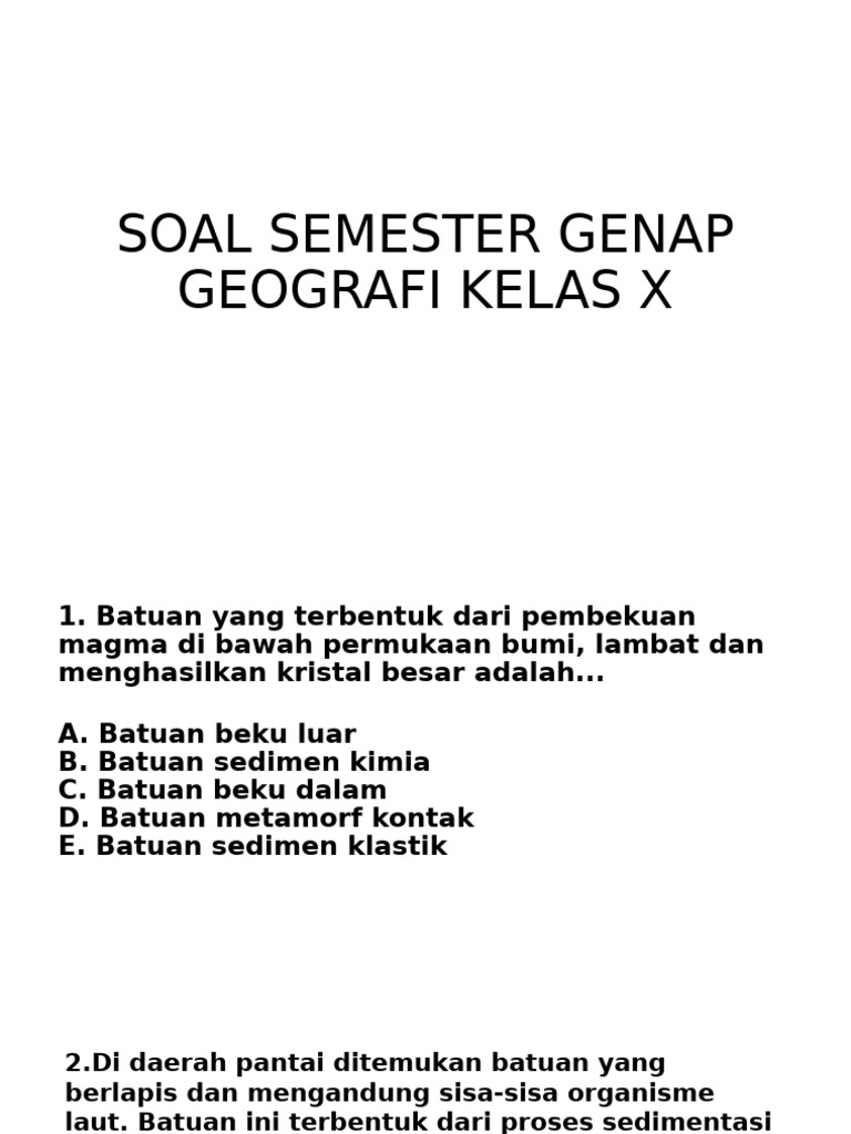 Soal Geo KLS X Semester Genap 2025 | PDF