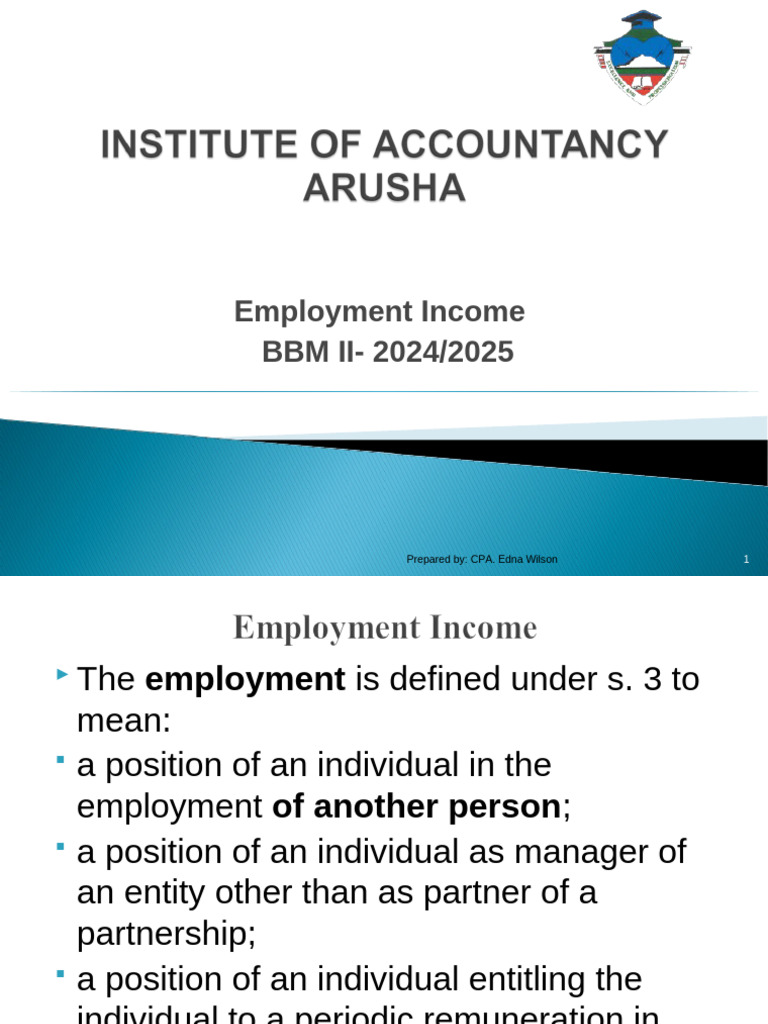 Employment Income | PDF | Employment | Tax Deduction
