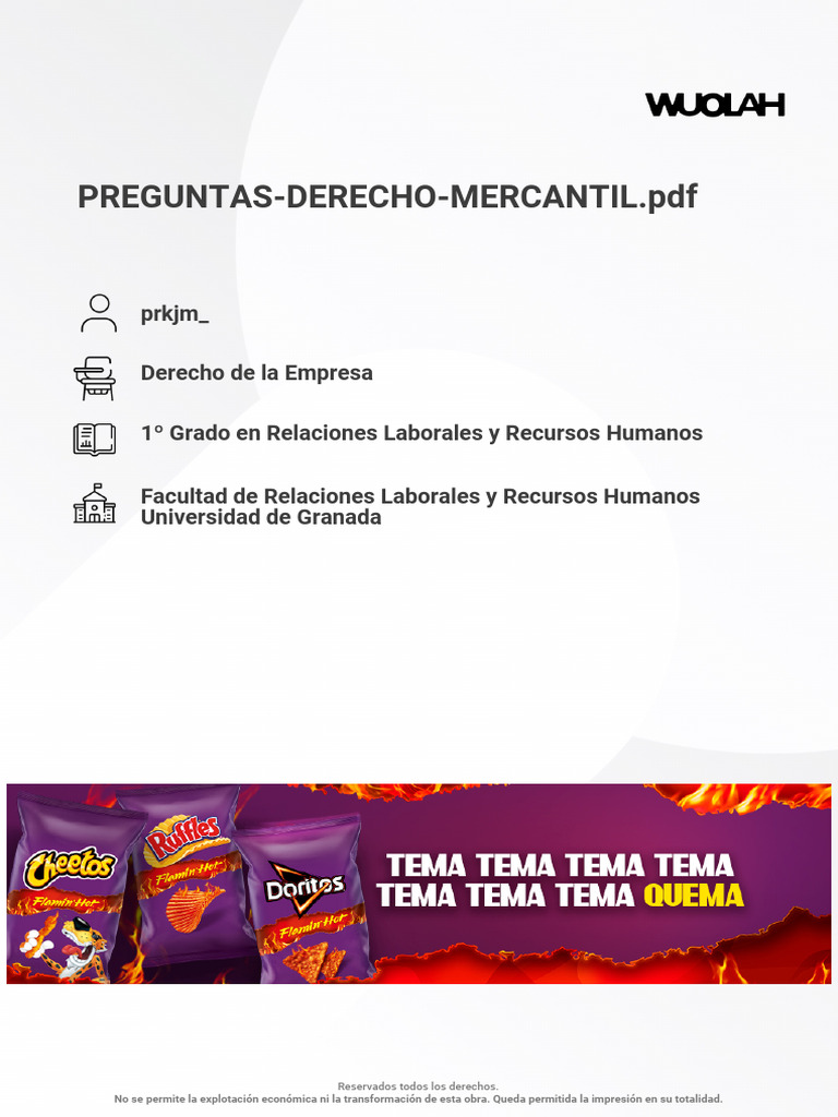 Wuolah Free PREGUNTAS DERECHO MERCANTIL | PDF