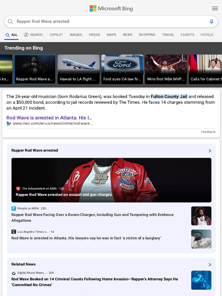 Rapper Rod Wave Arrested - Search | PDF