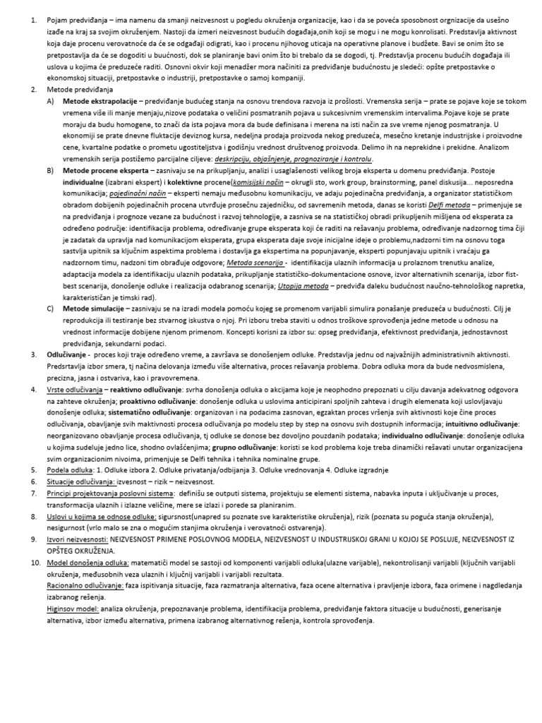 Pojam Predviđanja | PDF