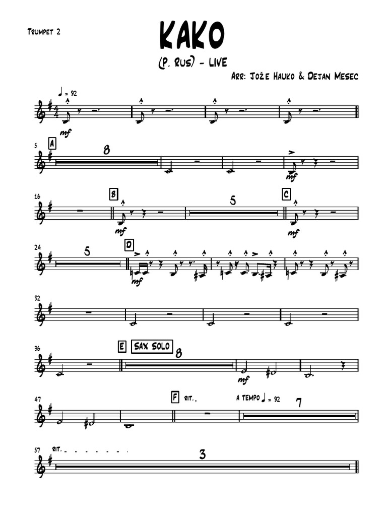 Kako - JOH - Trumpet 2 | PDF