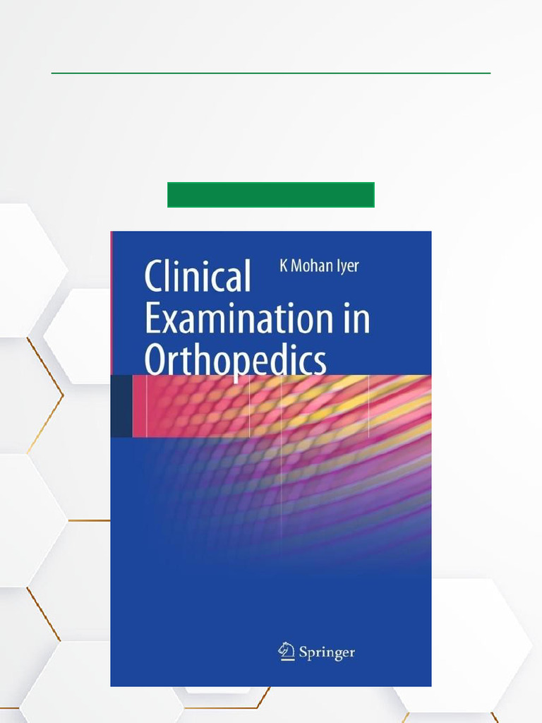 Clinical Examination in Orthopedics | PDF | Hip | Pelvis
