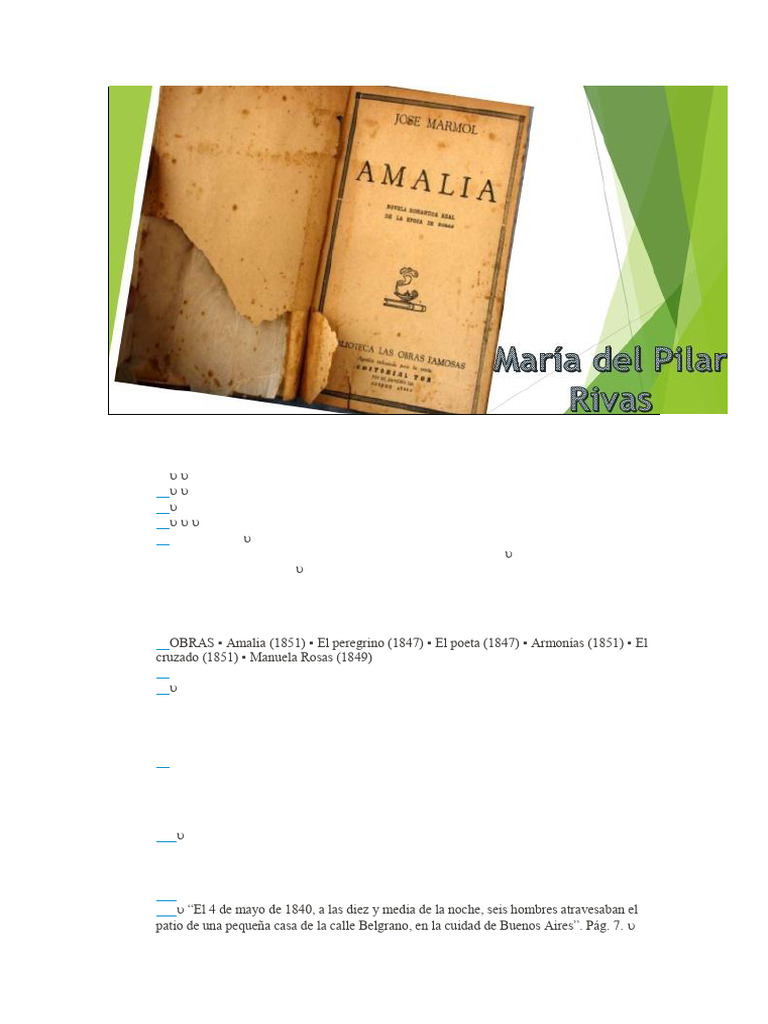Amalia de Jose Marmol Nota de Editores y Explicaciòn, Beaatriz Curia | PDF