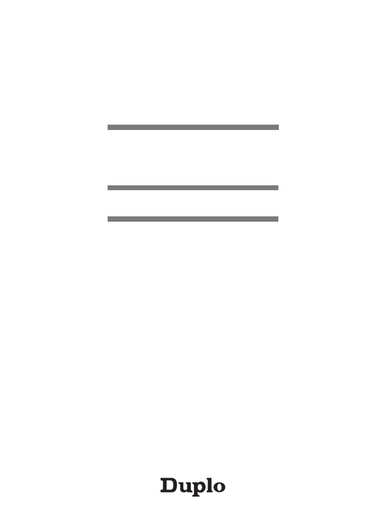 Duplo DBM120 Maintenance Manual | PDF | Power Supply | Relay