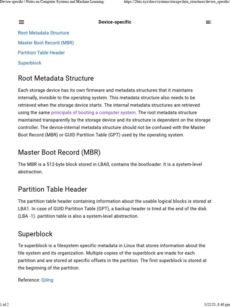 Device-Specific - Notes On Computer Systems and Machine Learning | PDF