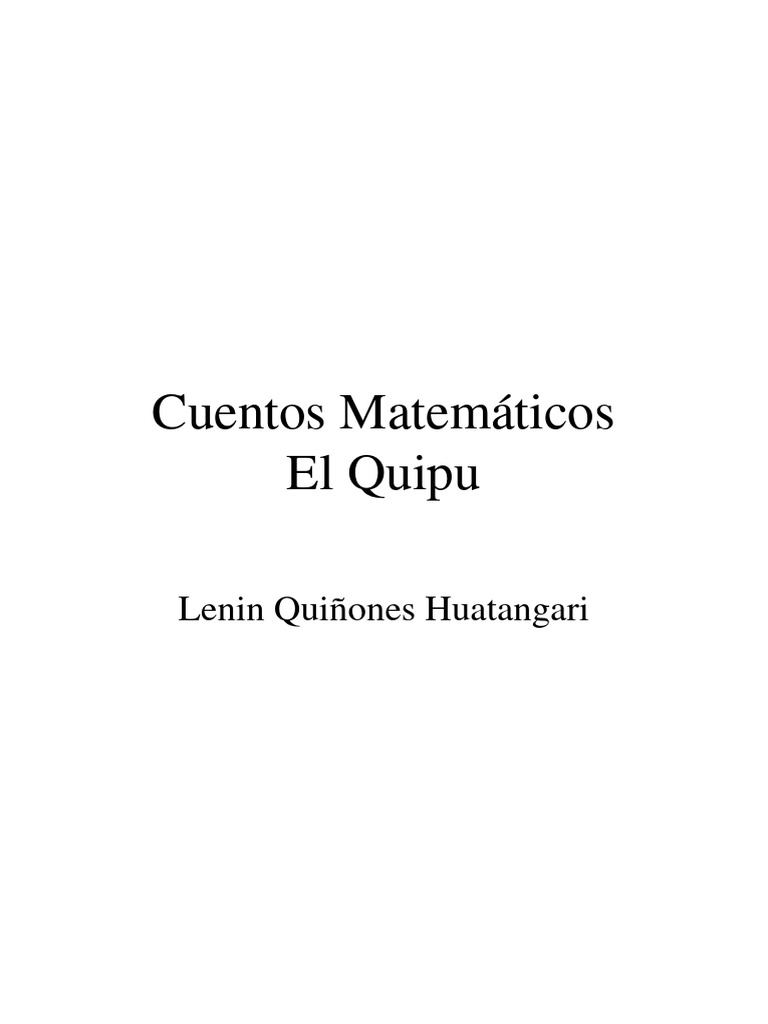 Cuentos Matemáticos para Primaria | PDF | Aritmética | Número complejo