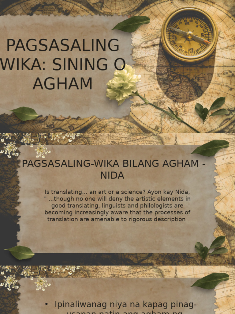 Pagsasaling Wika Sining o Agham | PDF