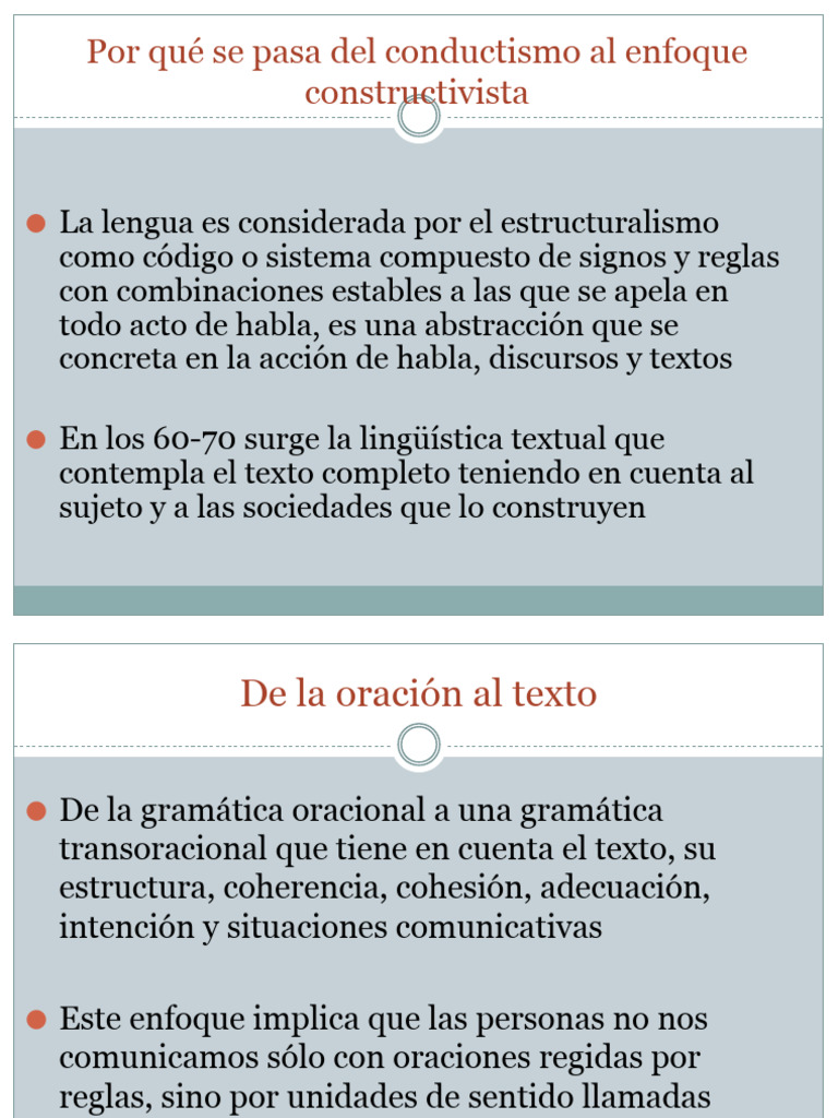 Enfoque Conductista A Enfoque Socio-Constructivista | PDF | Constructivismo (filosofía de la ...