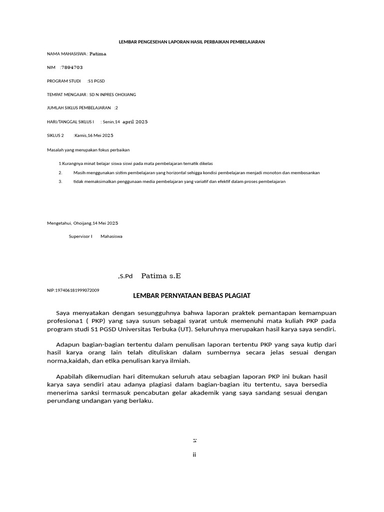 PPPKKKPP patima-TUGAS-PKP-SEMESTER-8 | PDF