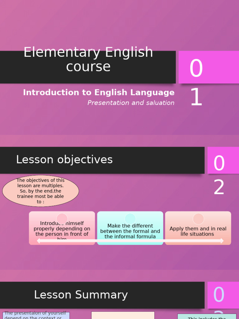 Elementary English course | PDF | Human Communication