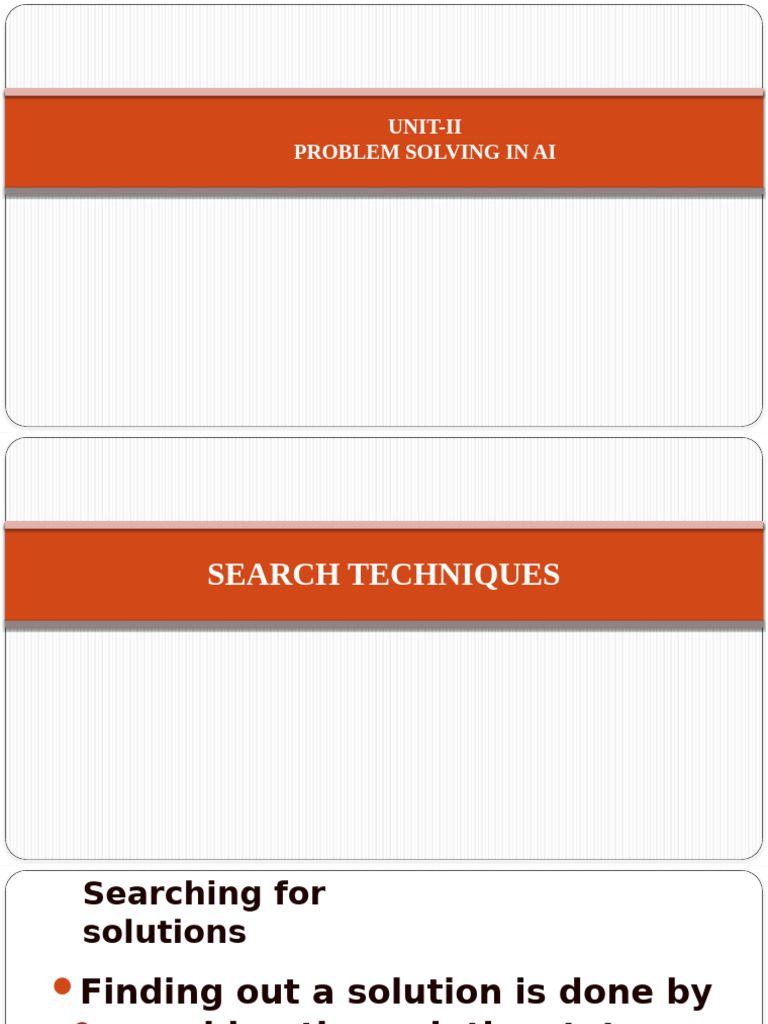 Unit - II Problem Solving in Ai | PDF | Mathematical Relations | Computational Problems