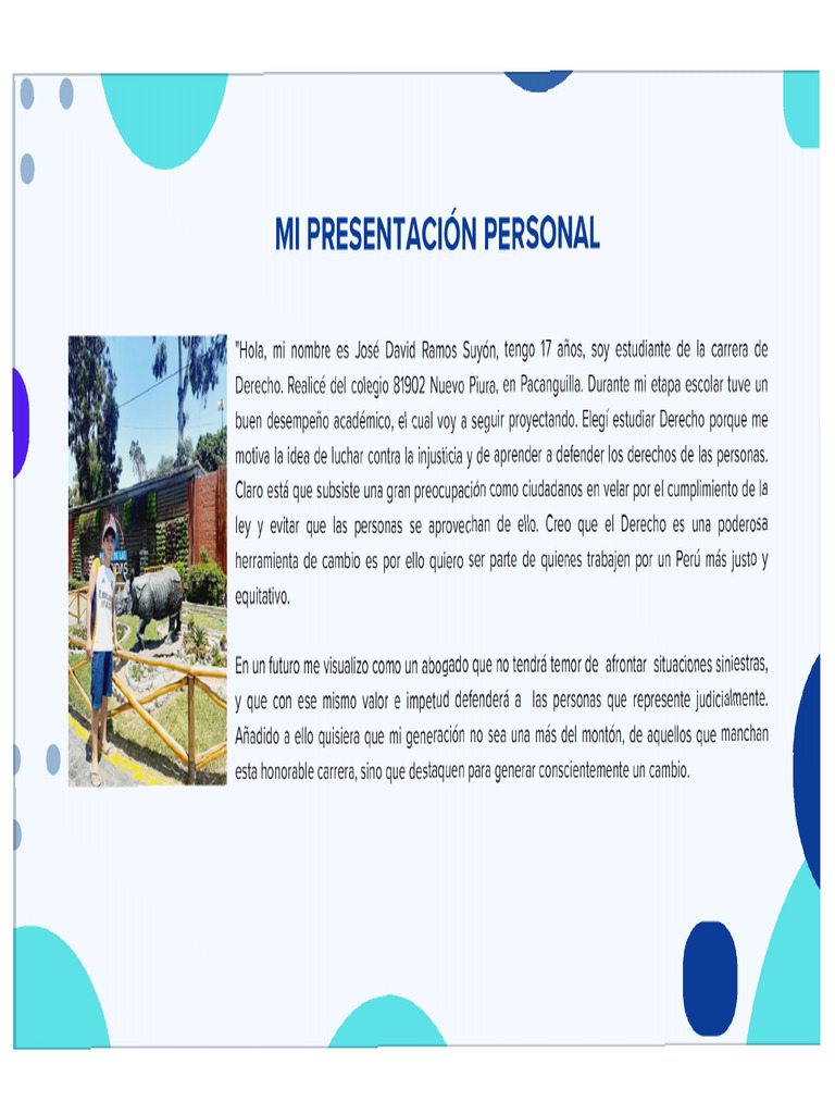 Presentacion Personal | PDF