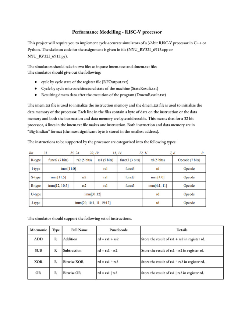 ECE-6913 - RISC-V Project - A1 | PDF | Computing | Computer Science