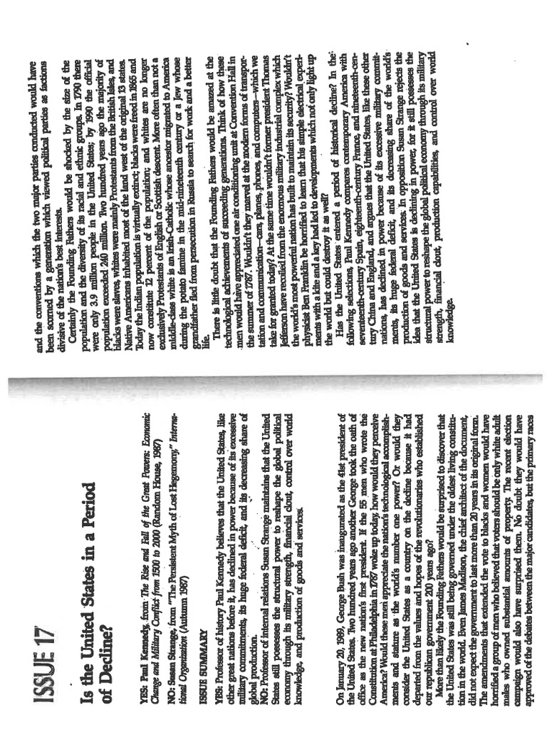 Debate 3 - US Global Power | PDF