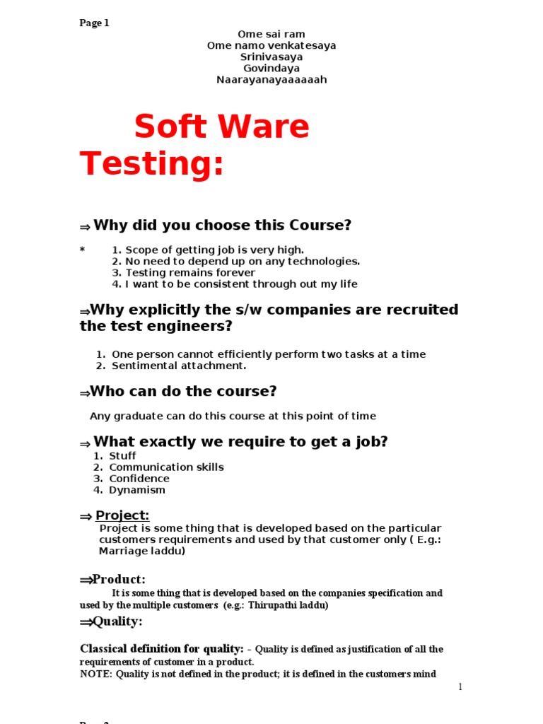 Manual Test Notes | PDF | Software Testing | Top Down And Bottom Up Design