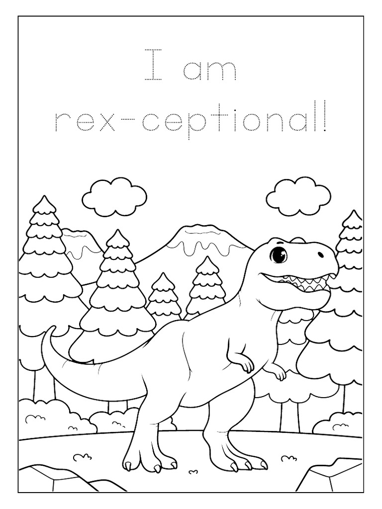 Dinosaurs Pun Coloring Booklet in Grayscale Illustrative Style | PDF