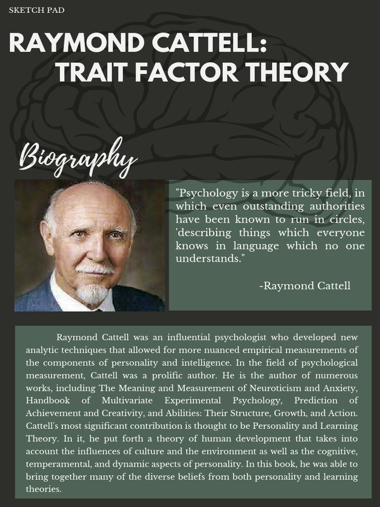 Raymond Cattell's Theory | PDF | Psychotherapy | Psychology