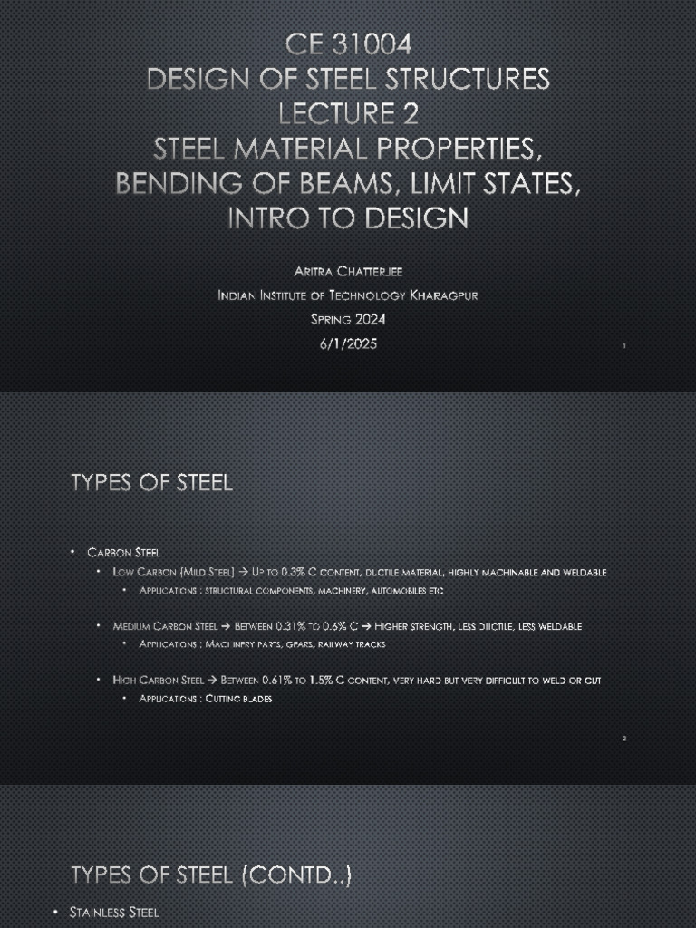 Lecture 2 Steel Structural Material AC 20250106 | PDF | Deformation ...