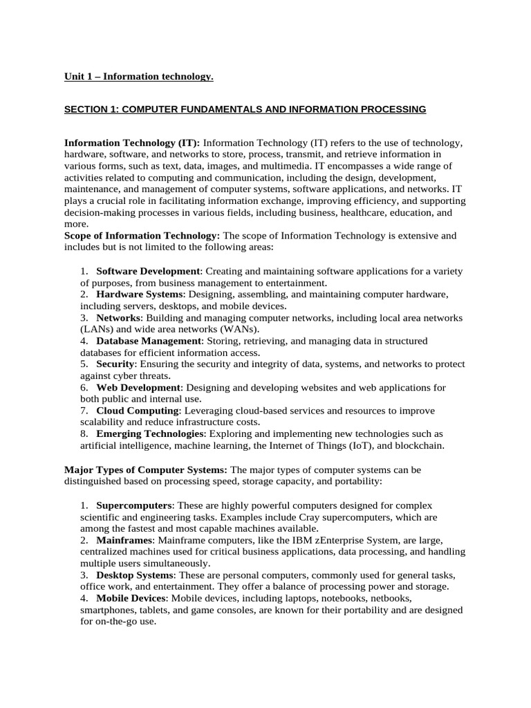 Computer Fundamentals in IT | PDF | Graphical User Interfaces ...