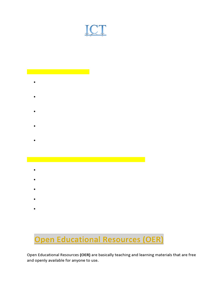 ICT Stands For Information and Communications Technology | PDF ...