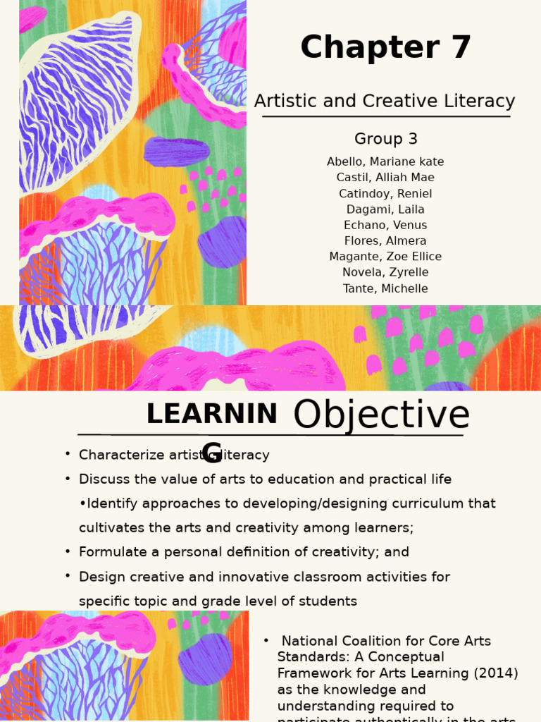 Chapter7 ArtisticandCreativeLiteracy | PDF | Creativity | Learning