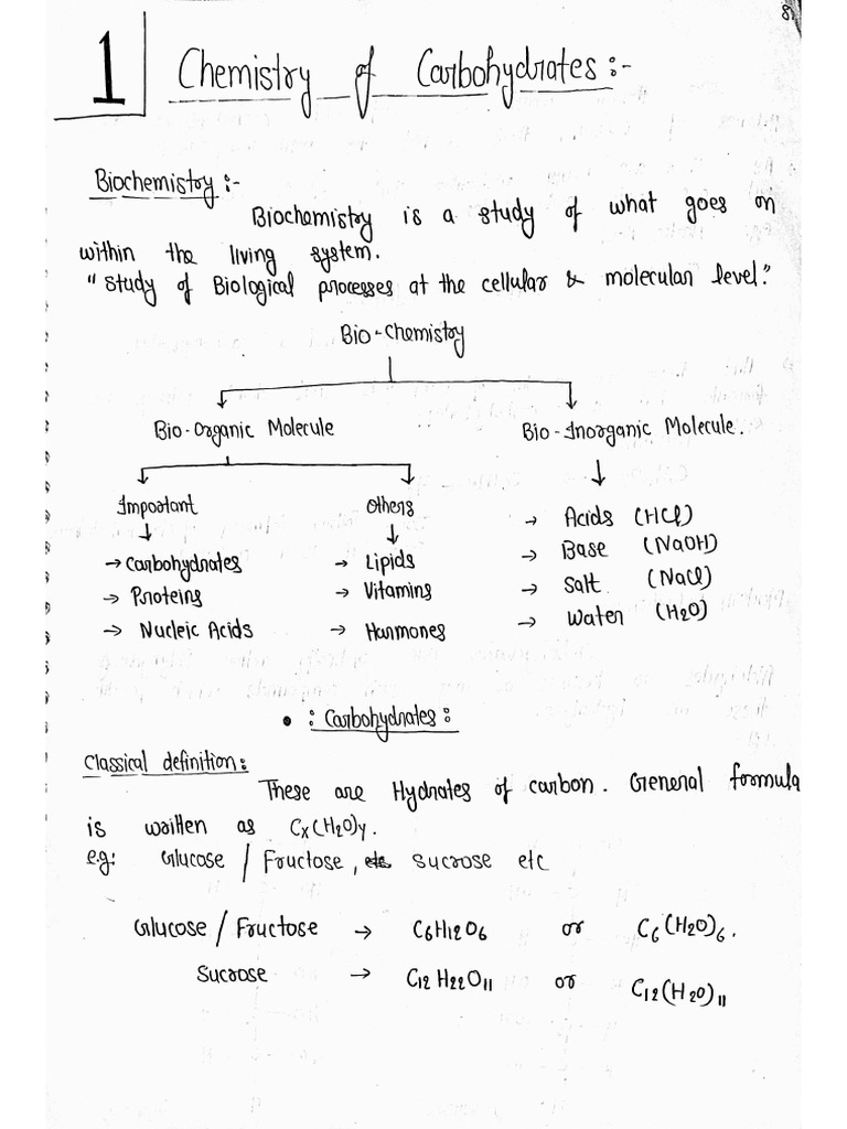 Chemistry of Carbohydrates | PDF