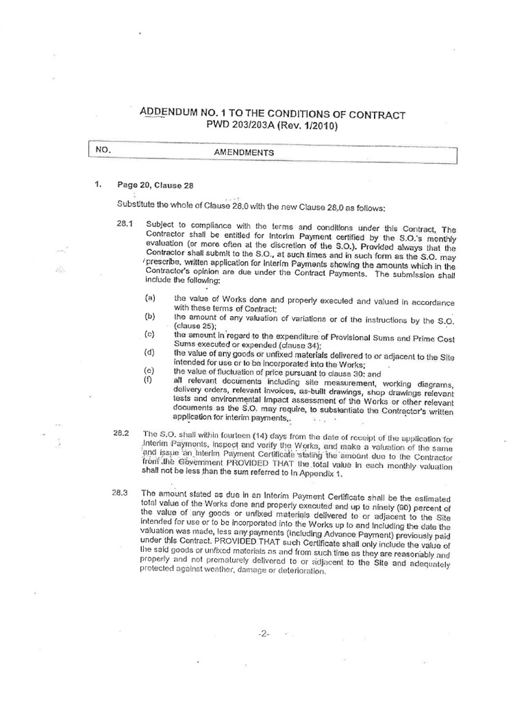 PWD 203A 6A.Addendum No. 1&2 | PDF