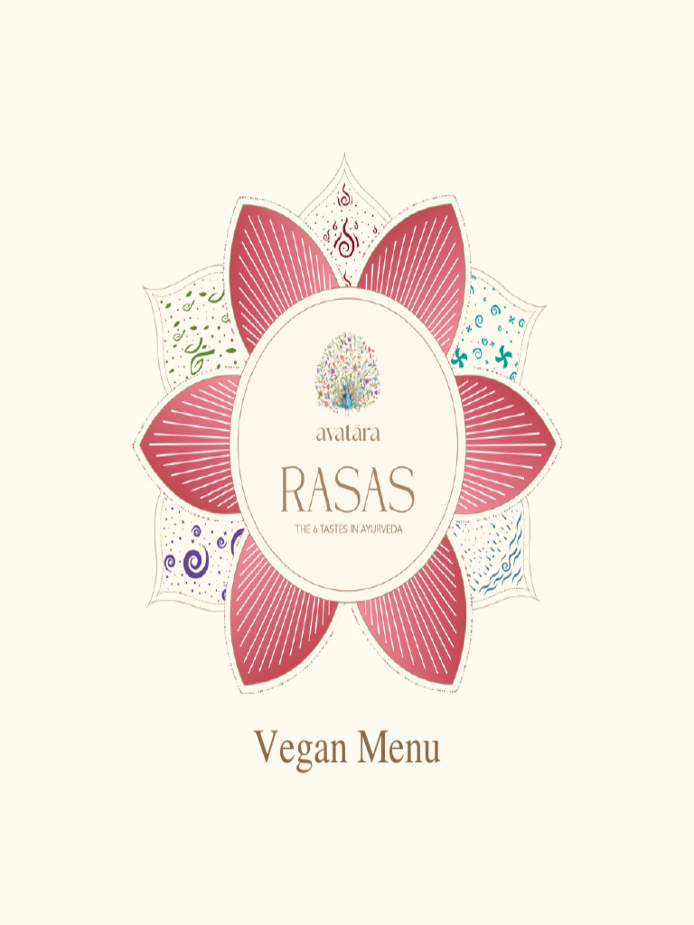 Avatara Vegan Menu Overview | PDF | Indian Cuisine | Foods