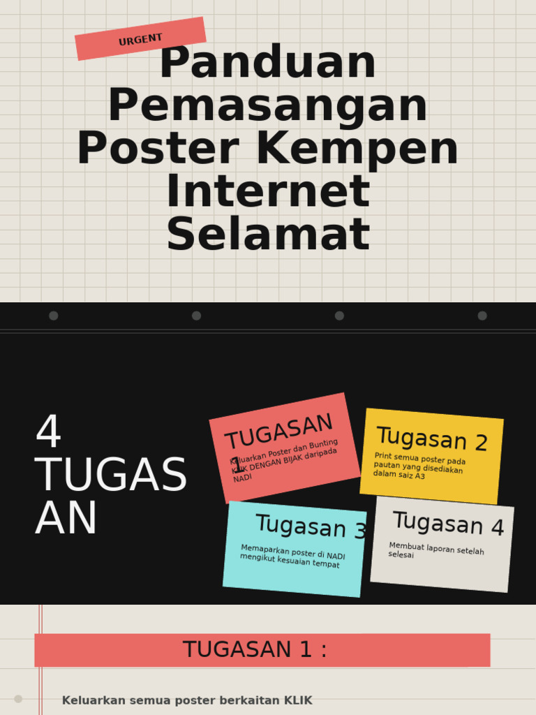 Panduan Pemasangan Poster Kempen Internet Selamat | PDF