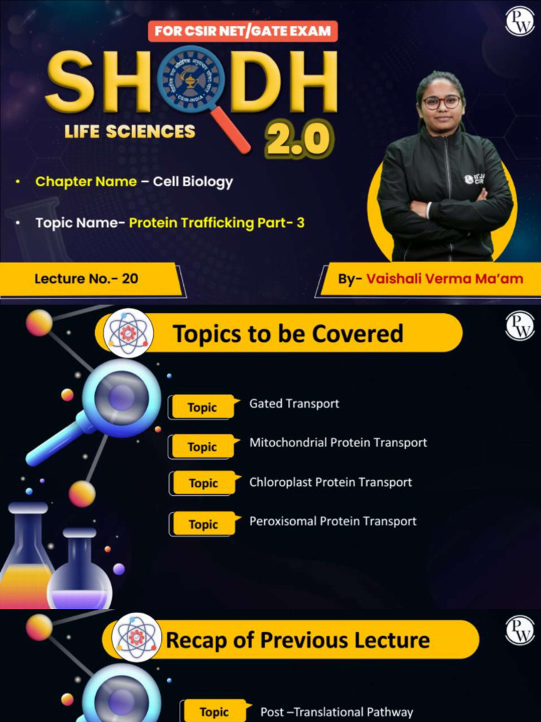 Cell Biology 20 - Class Notes - Shodh 2.0 Batch For CSIR NET - GATE ...