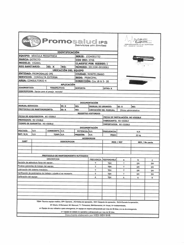 Bascula Pediatrica | PDF