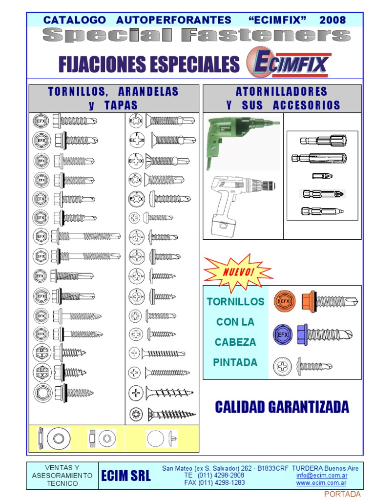 Catalogo Tornillos | PDF | Tornillo | Metalurgia
