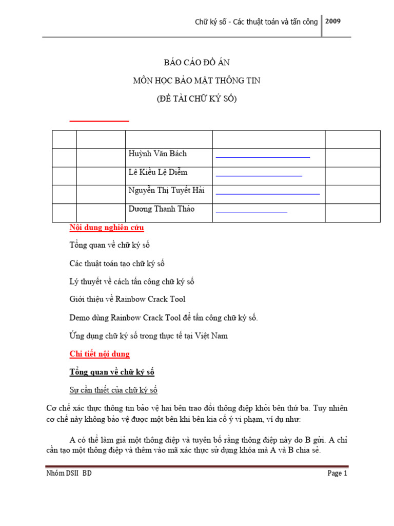 (123doc) Bao Cao Do An Mon Hoc Bao Mat Thong Tin de Tai Chu Ky So | PDF