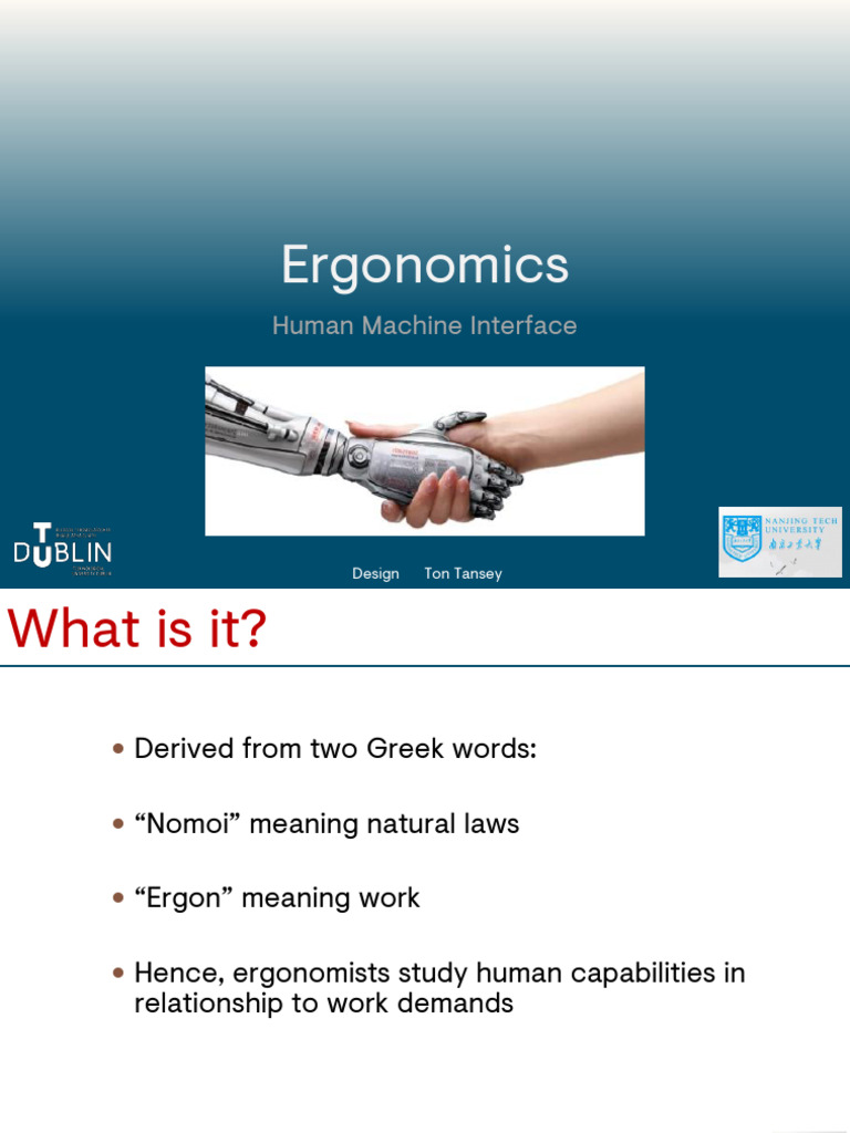 Ergonomics: Human Machine Interface | PDF