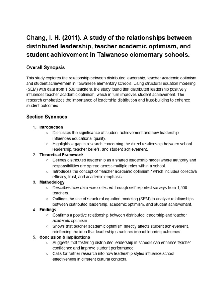 Distributed Leadership CGPT Breakdown | PDF | Leadership | Employee ...