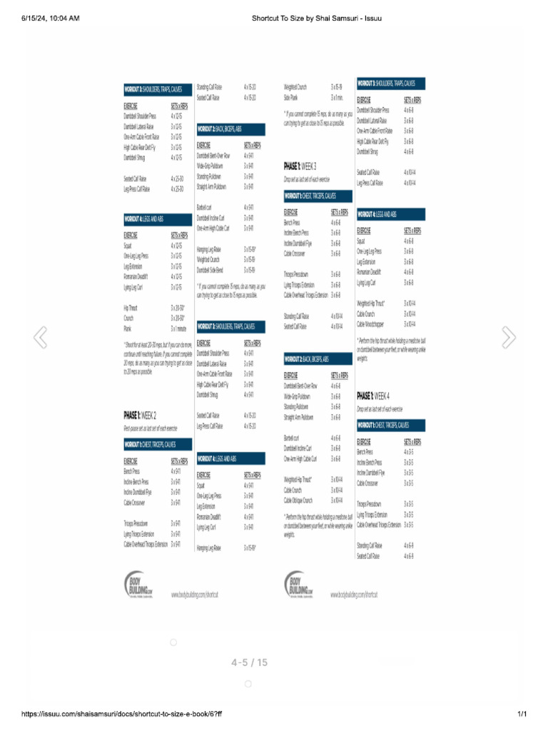 Phase 1 week 1_2_3_4 | PDF