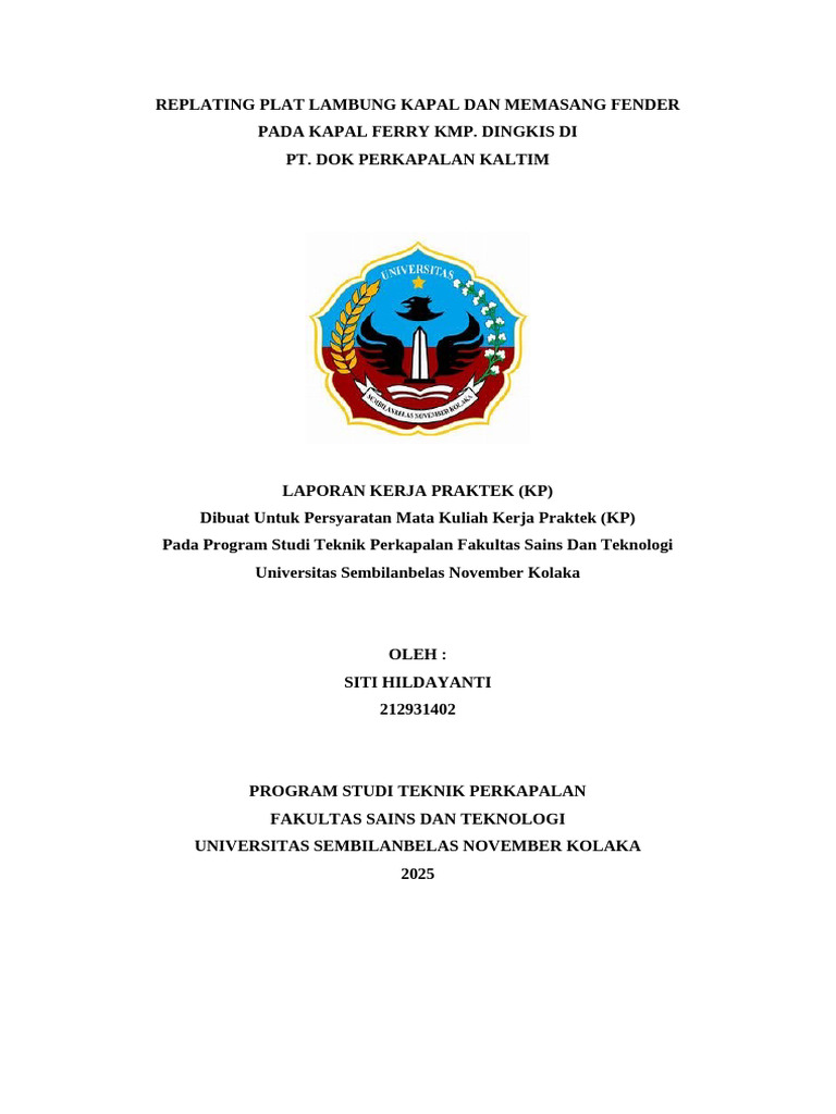 Replating Plat Lambung Kapal Dan Memasang Fender | PDF