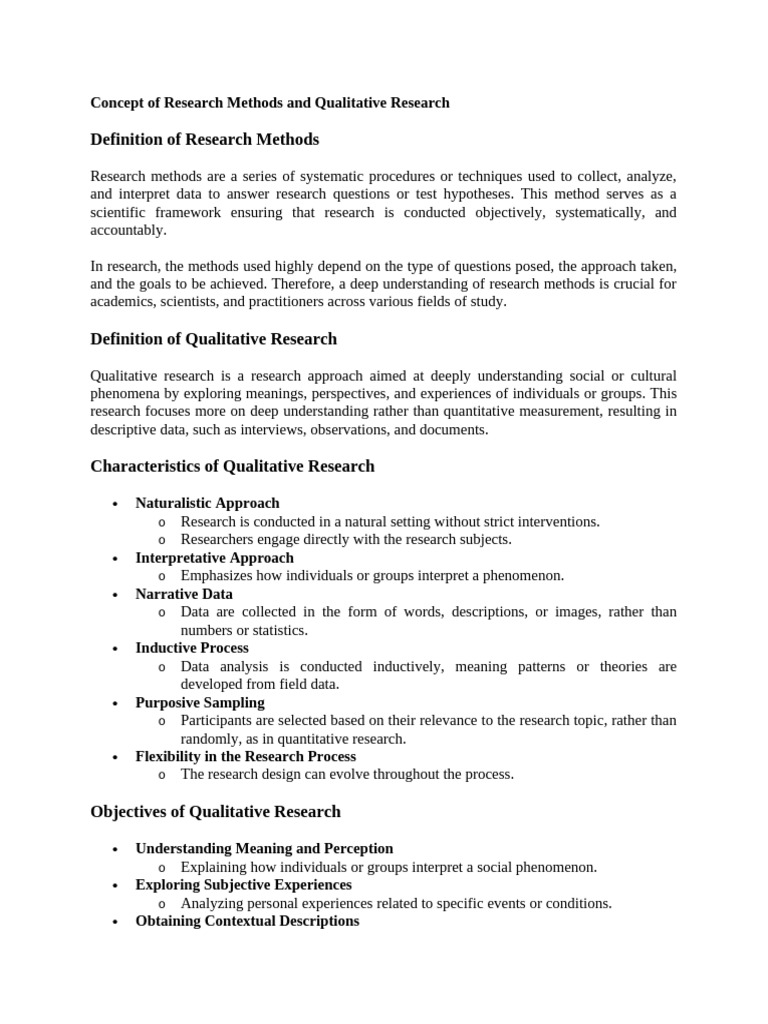 Understanding Qualitative Research Methods | PDF | Methodology ...