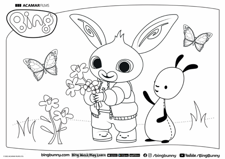 Bing and Flop Spring Colouring Sheet | PDF