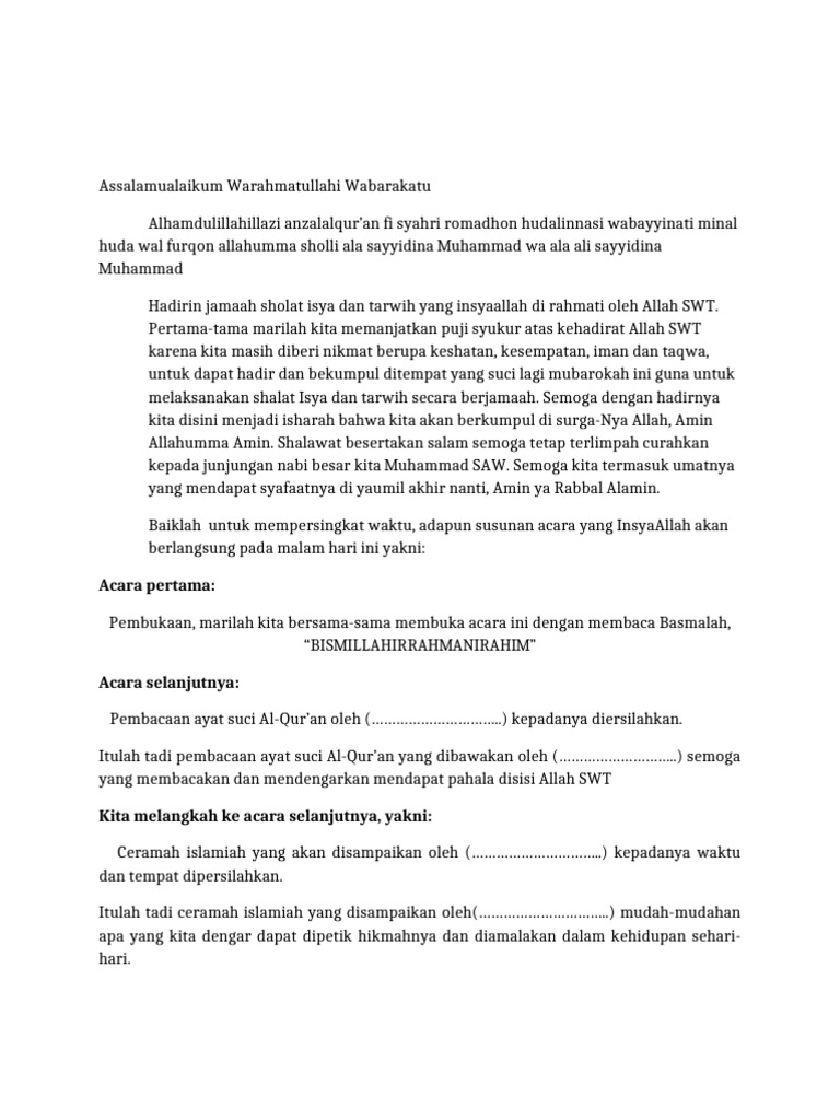 Teks Protokol Ramdhan | PDF