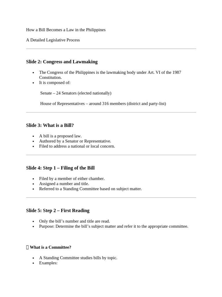 How A Bill Becomes A Law | PDF | Bill (Law) | United States House Of ...
