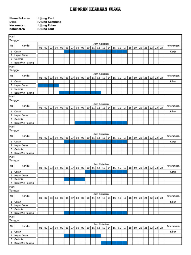 Contoh Format Cuaca Swakelola | PDF