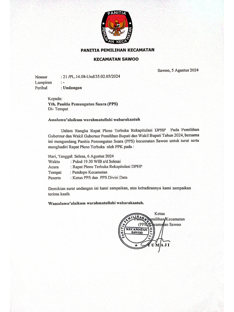 22,23, SPJ Pilbup - Grogol Sawoo - Agustus | PDF