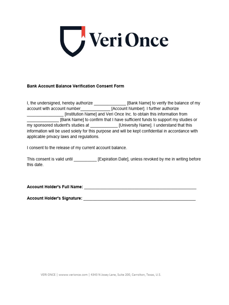 Veri Once Consent Form | PDF