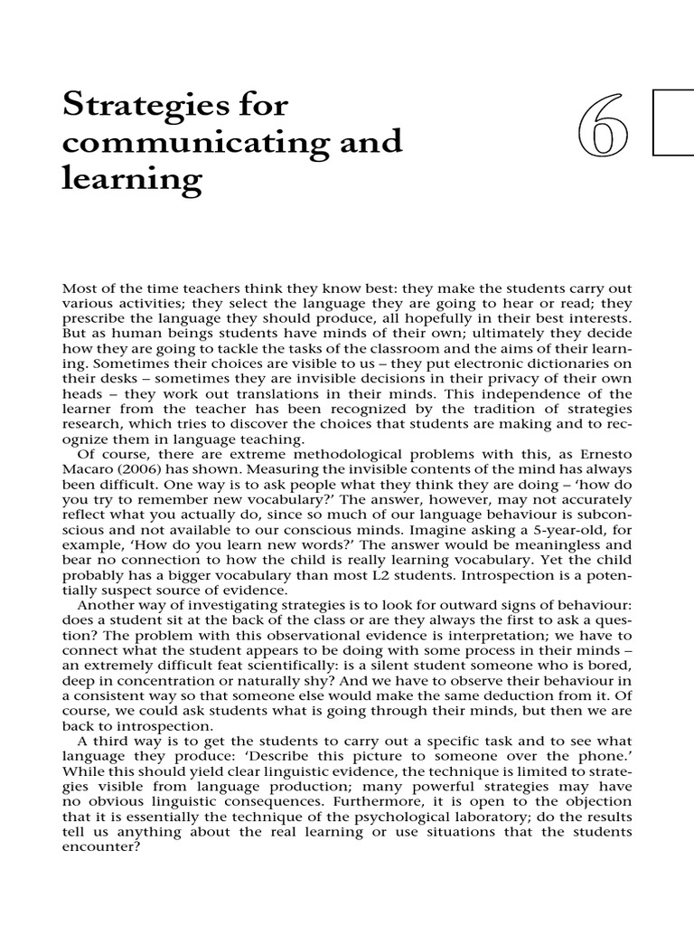 COMMUNICATION STRATEGIES Vivian Cook | PDF | Second Language | Learning