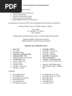 Nursing Mathematics Practice Test One | PDF